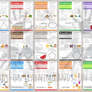 Preschool & Kindergarten Morning Starters Worksheets in Spanish ...