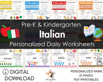 Preschool & Kindergarten Morning Starters Worksheets in Spanish - Etsy