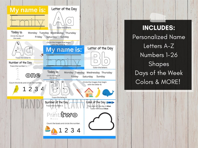 Printable Preschool & Kindergarten Morning Starters Worksheets in ...