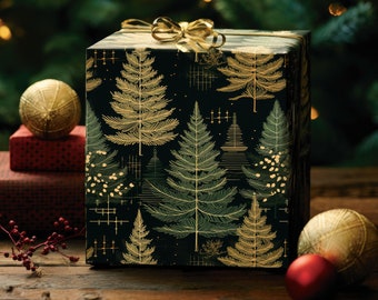 Christmas Gift Wrap Nutcracker Toy Soldier Gift Wrapping Paper Festive ...