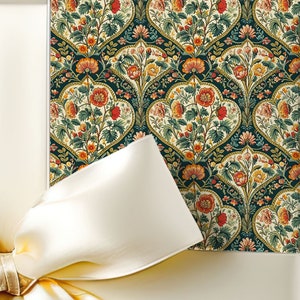 Vintage French Textile Inspired Wrapping Paper #4 Small Pattern ...