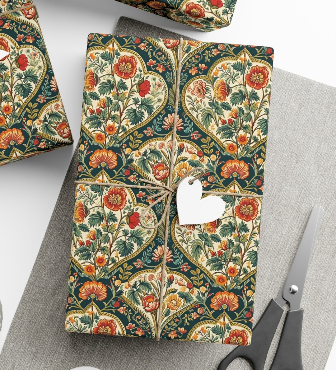 Vintage French Textile Inspired Wrapping Paper #4 Large Pattern ...