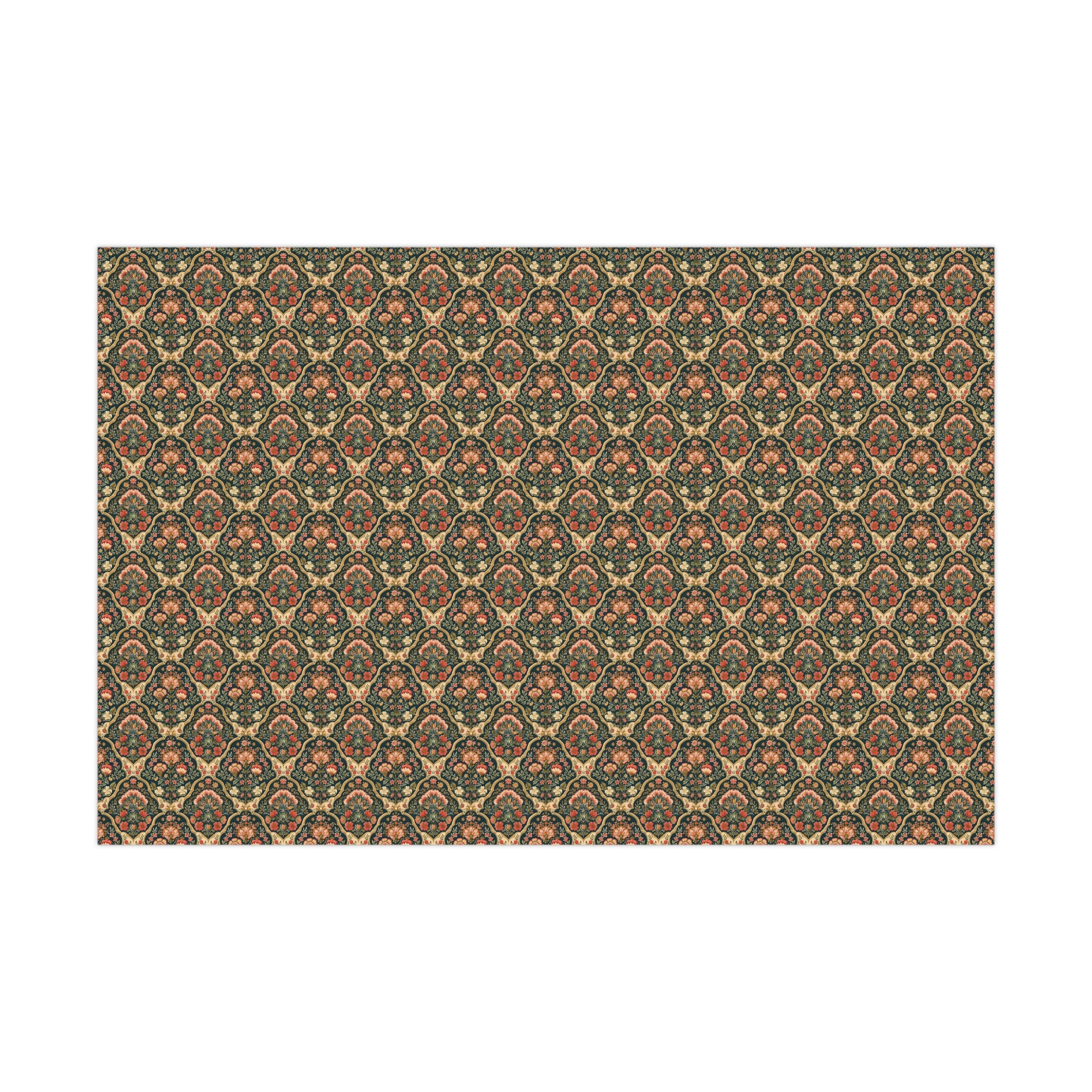 Vintage French Textile Inspired Wrapping Paper 2, Valentine Gift Wrap ...