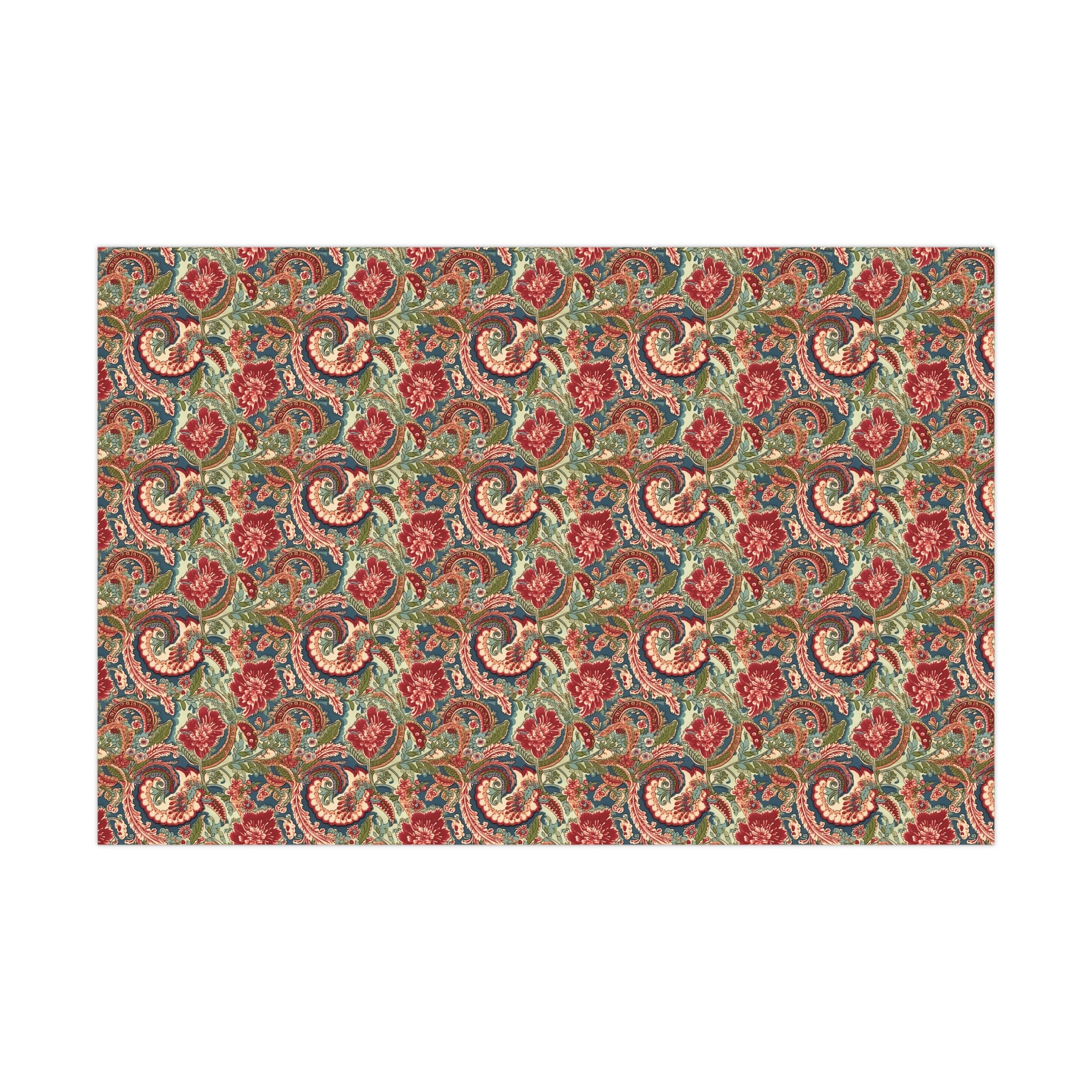Vibrant Paisley Delight Gift Wrap, Vintage Textile Inspired Gift Wrap ...