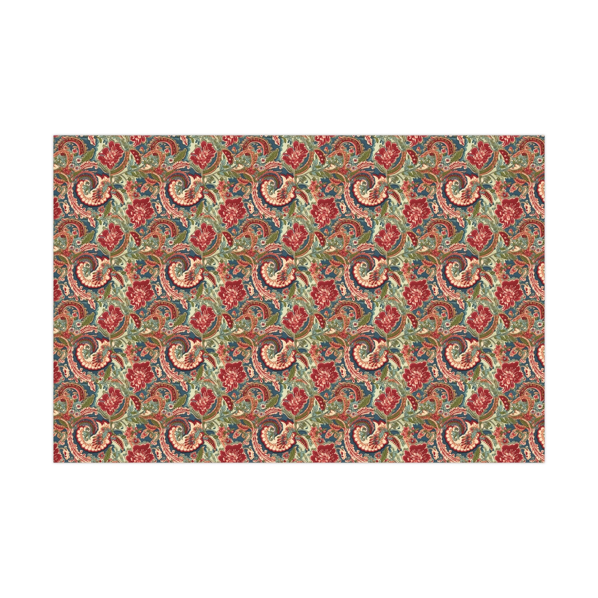 Vibrant Paisley Delight Gift Wrap, Vintage Textile Inspired Gift Wrap ...