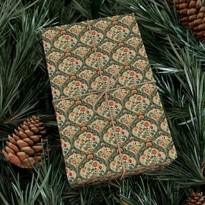 Vintage French Textile Inspired Wrapping Paper #4 Small Pattern ...