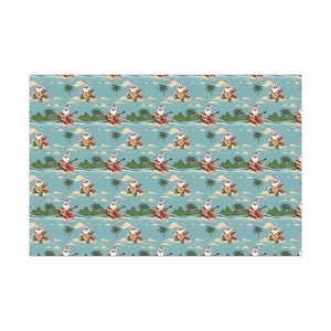 Santa's Tropical Island Serenade Wrapping Paper, Musical Santa Gift ...