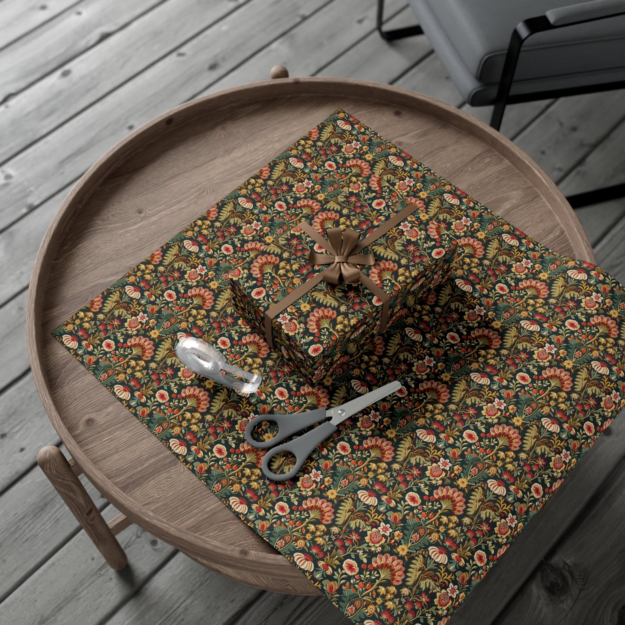 Vintage French Textile Inspired Wrapping Paper 3, Christmas Gift Wrap ...