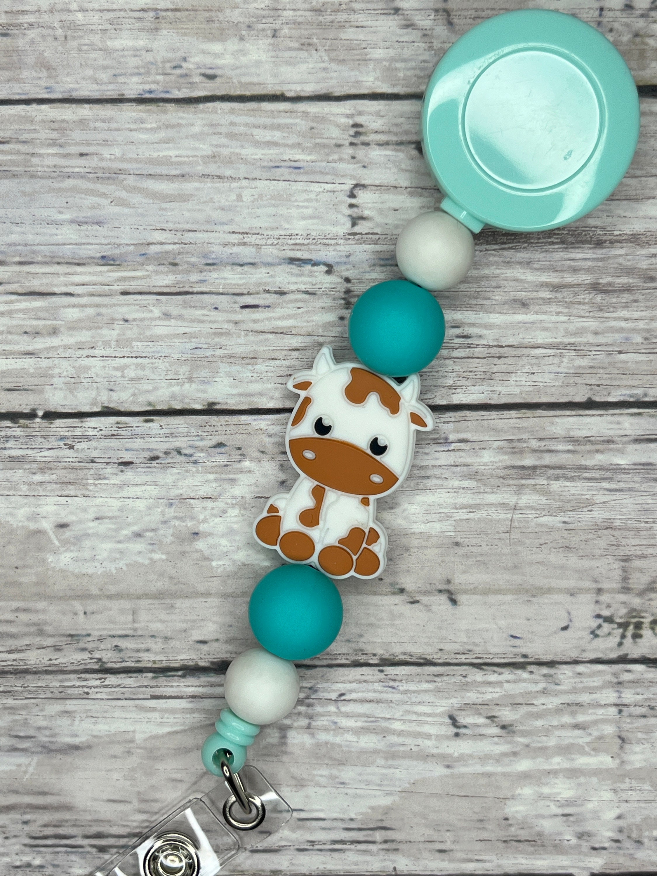 Cow Badge Reel Dairy Cow Badge Reel Brown Spotted Cow Badge Reel Nurse ...