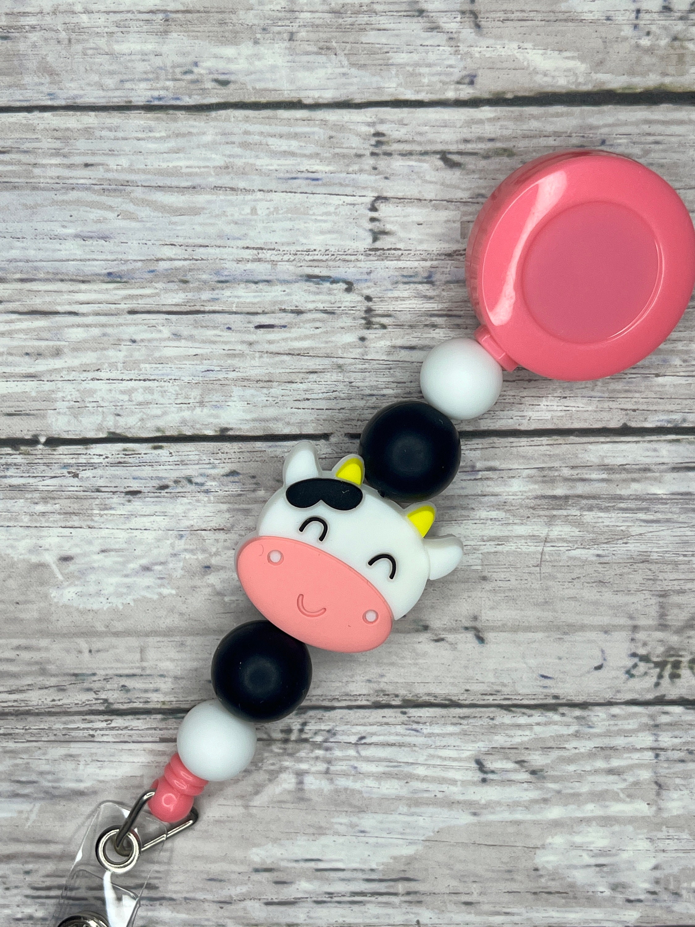 Cow Badge Reel Dairy Cow Badge Reel Brown Spotted Cow Badge Reel Nurse ...