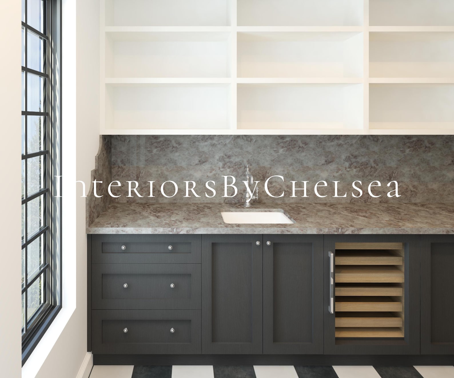 Custom Pantry Interior Design, Pantry 3D Render Realistic, Pantry ...