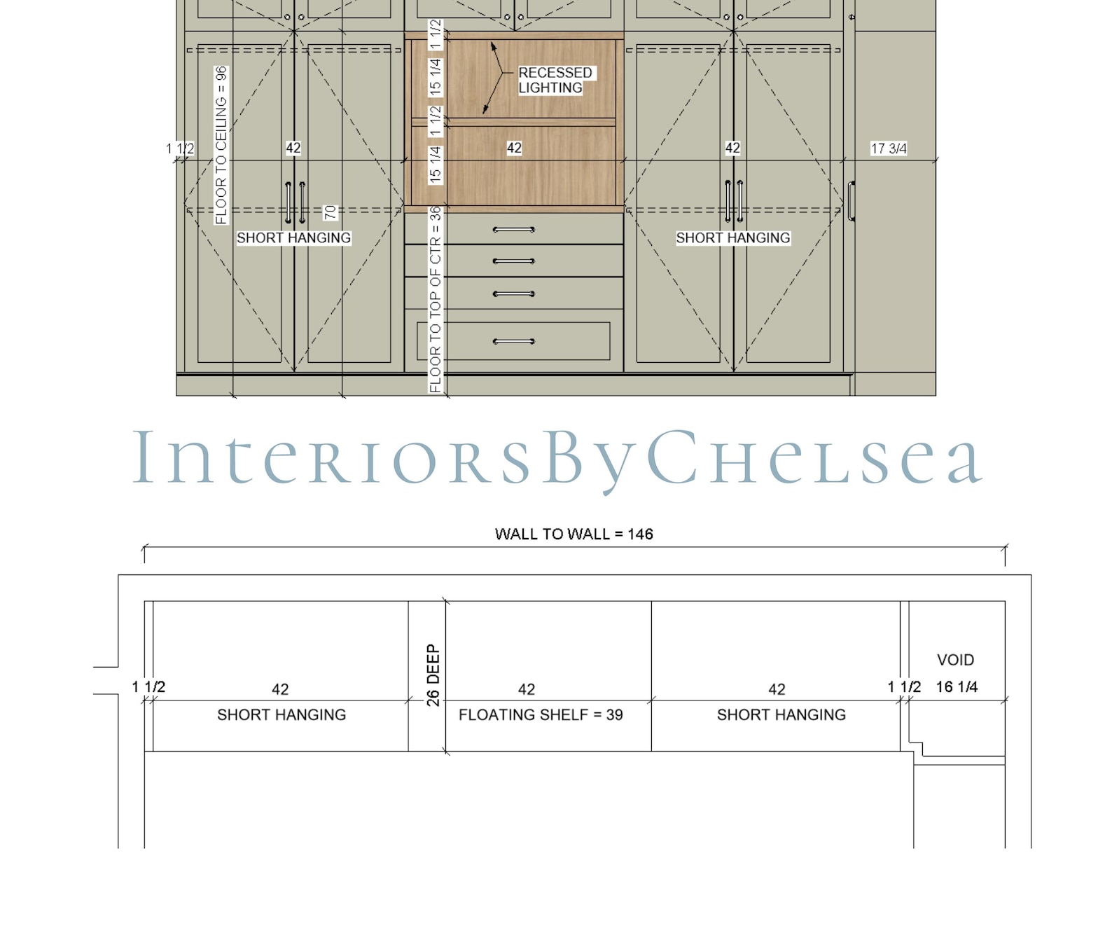 Closet Add On, Custom Closet Floor Plan Layout, Closet Remodel, Closet ...