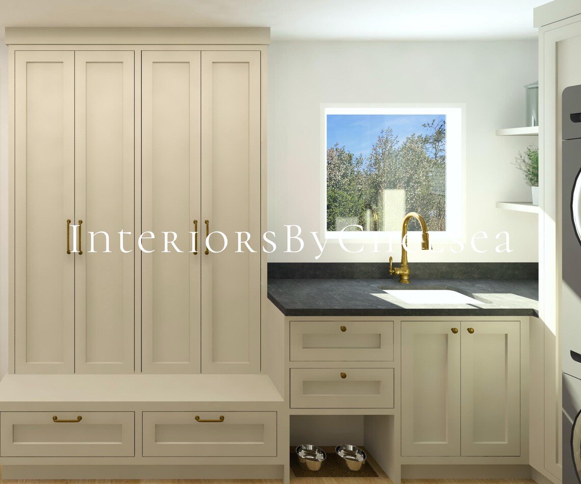 Custom Mudroom Interior Design, Mudroom 3D Render Realistic, Mudroom ...