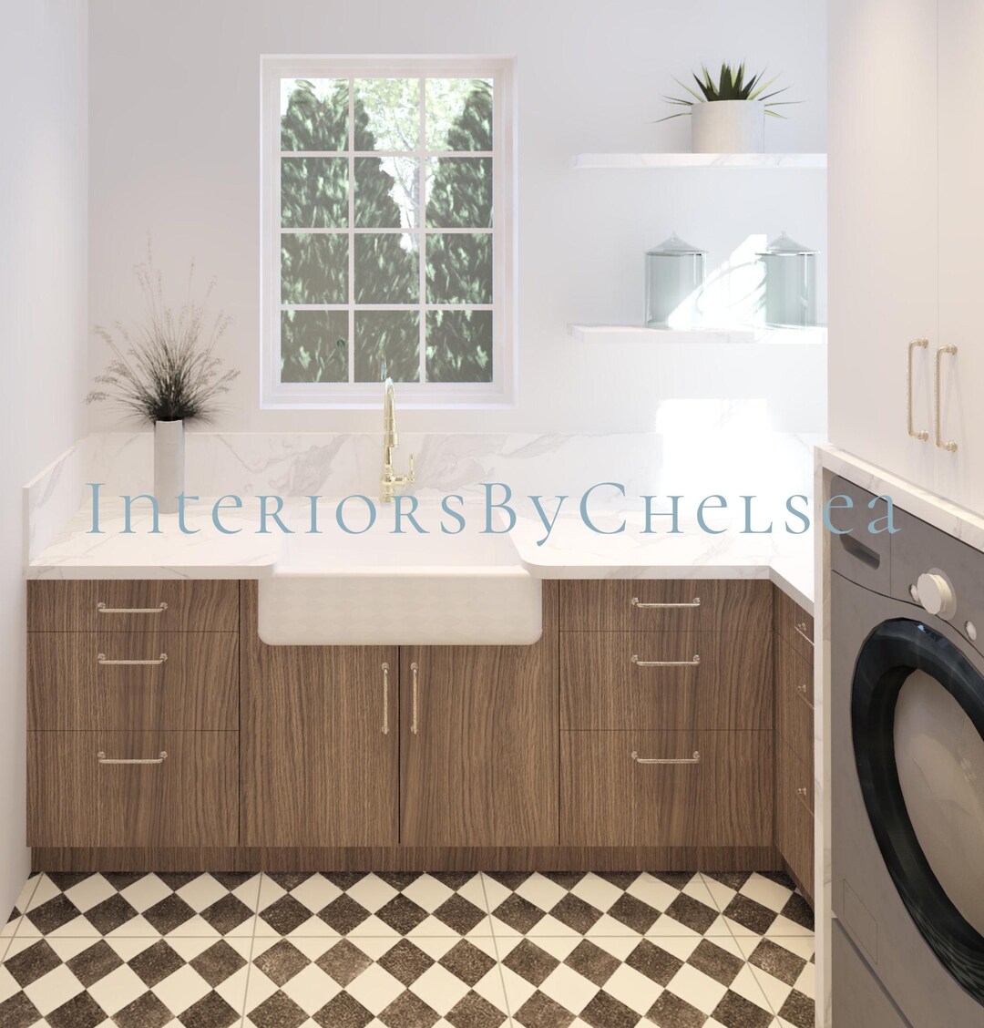 Custom Laundry Room Interior Design and Layout Laundry Room - Etsy