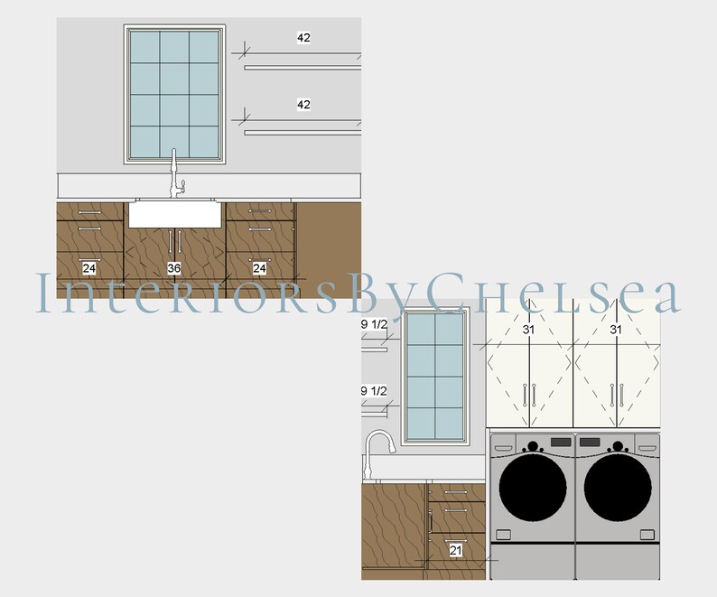 Custom Laundry Room Interior Design and Layout Laundry Room - Etsy