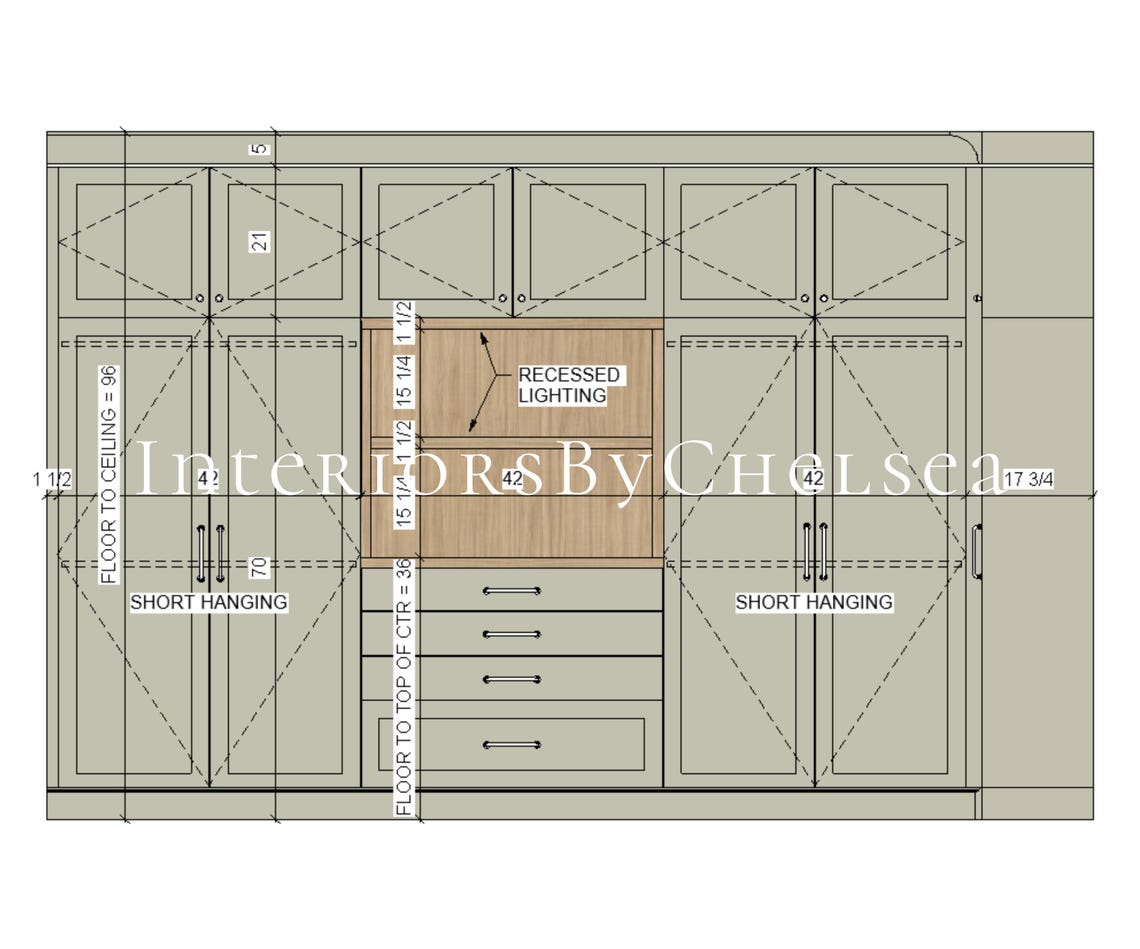 Closet Add On, Custom Closet Floor Plan Layout, Closet Remodel, Closet ...