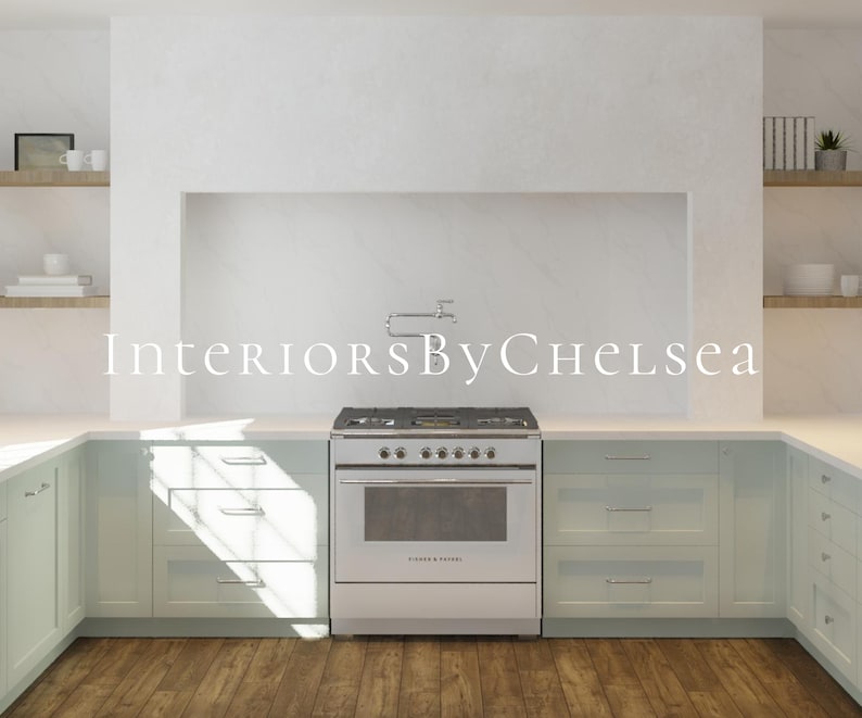 Custom Kitchen Interior Design, Kitchen 3D Render Realistic, Kitchen ...