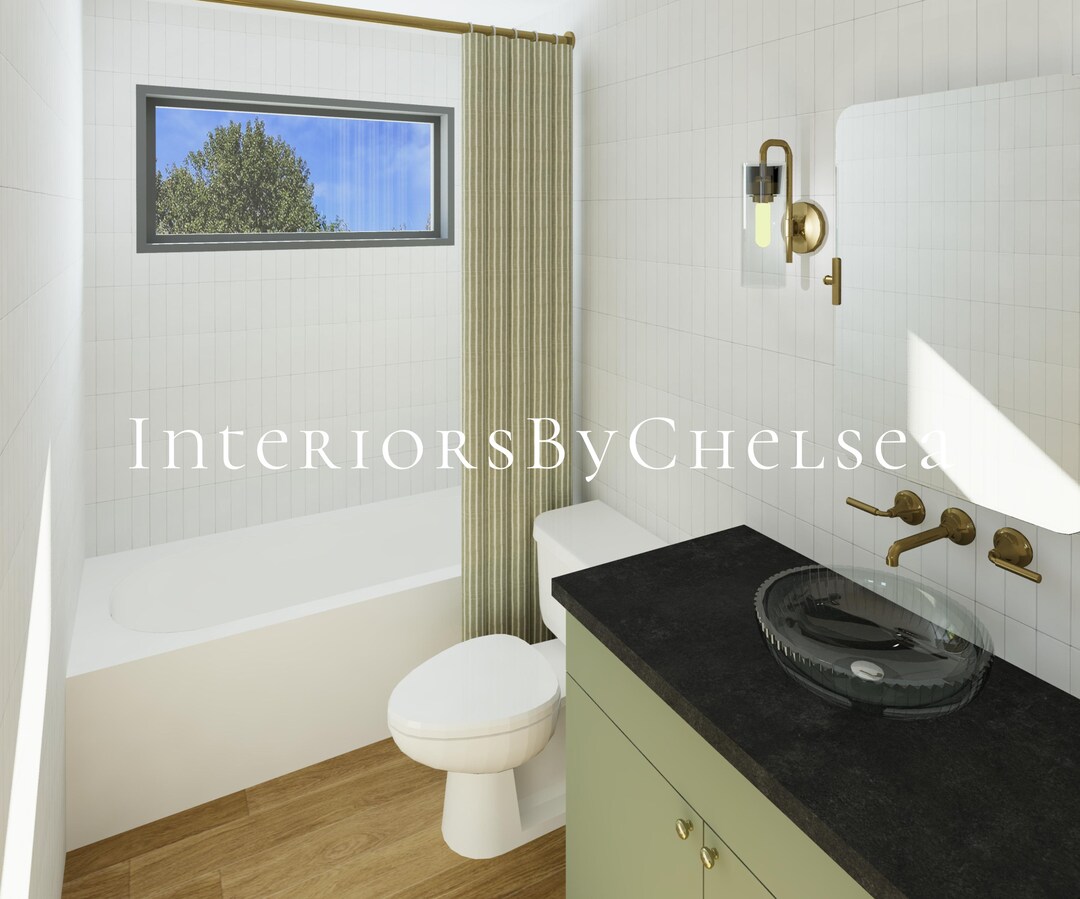 Custom Bathroom Interior Design, Ensuite Remodel, Bathroom 3D Render ...