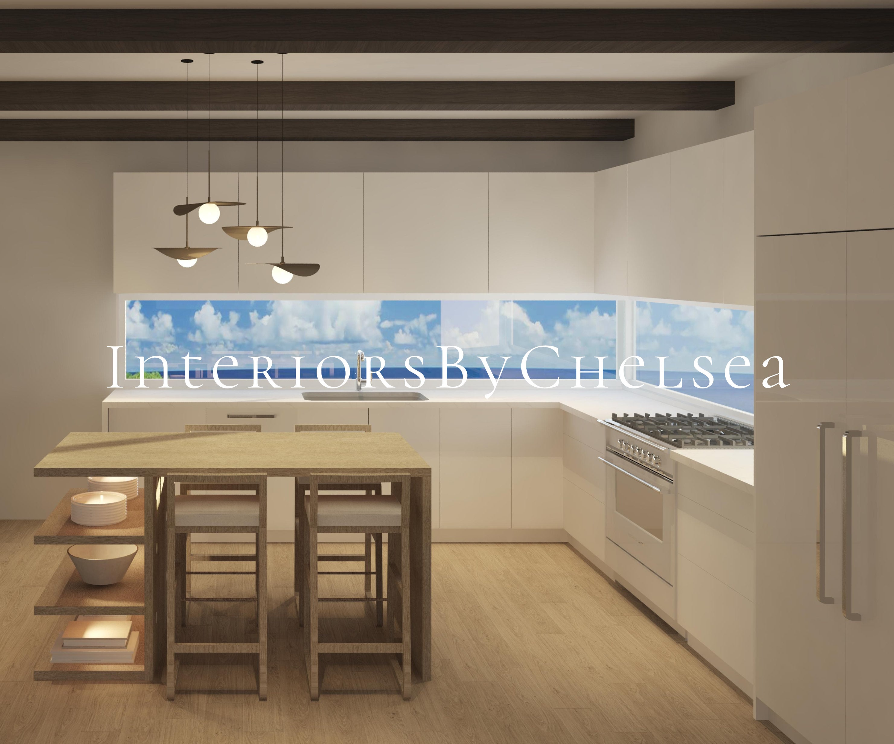 Custom Kitchen Interior Design, Kitchen 3D Render Realistic, Kitchen ...