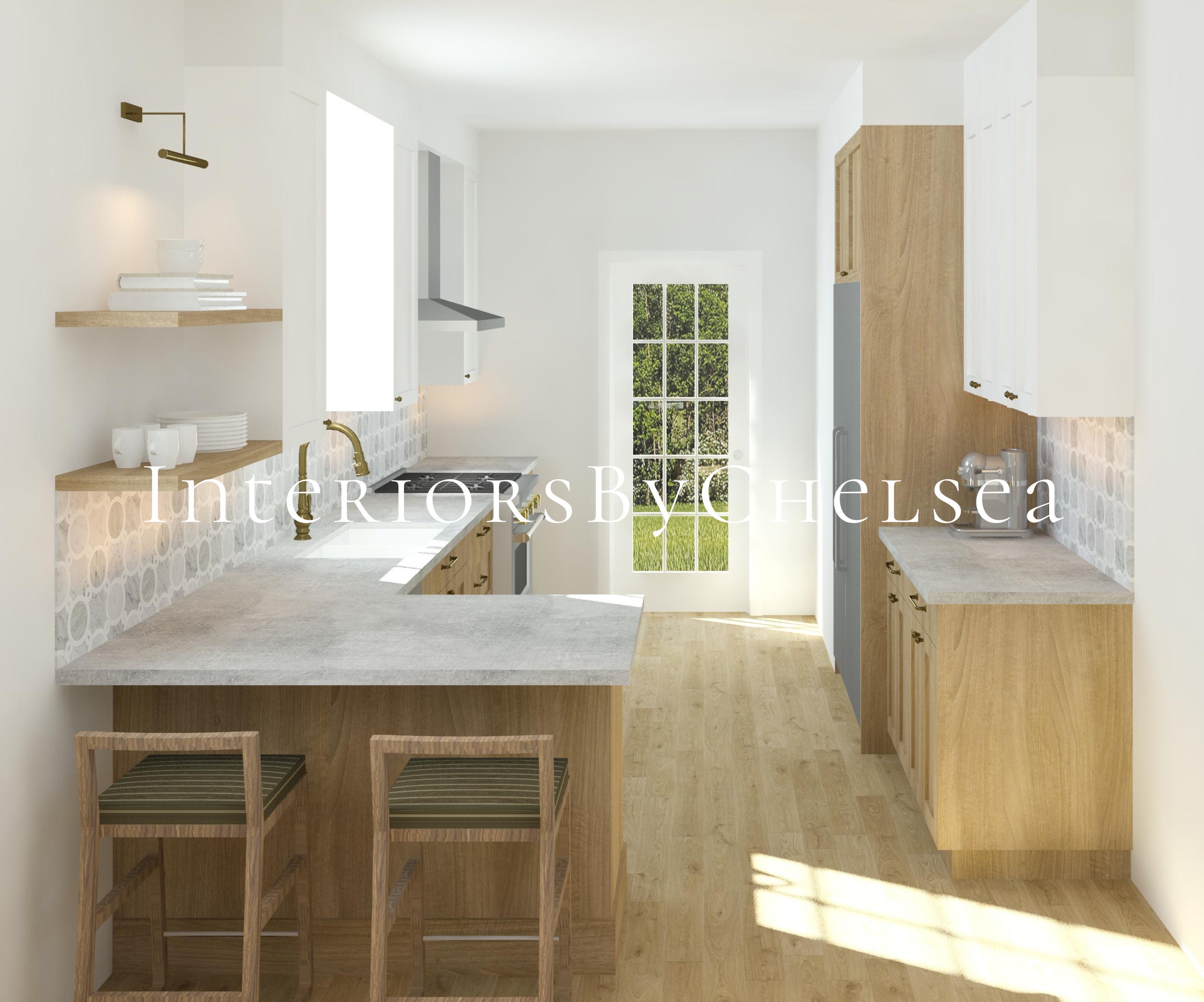 Custom Kitchen Interior Design, Kitchen 3D Render Realistic, Kitchen ...