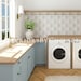 Custom Laundry Room Interior Design, Laundry 3D Render Realistic ...