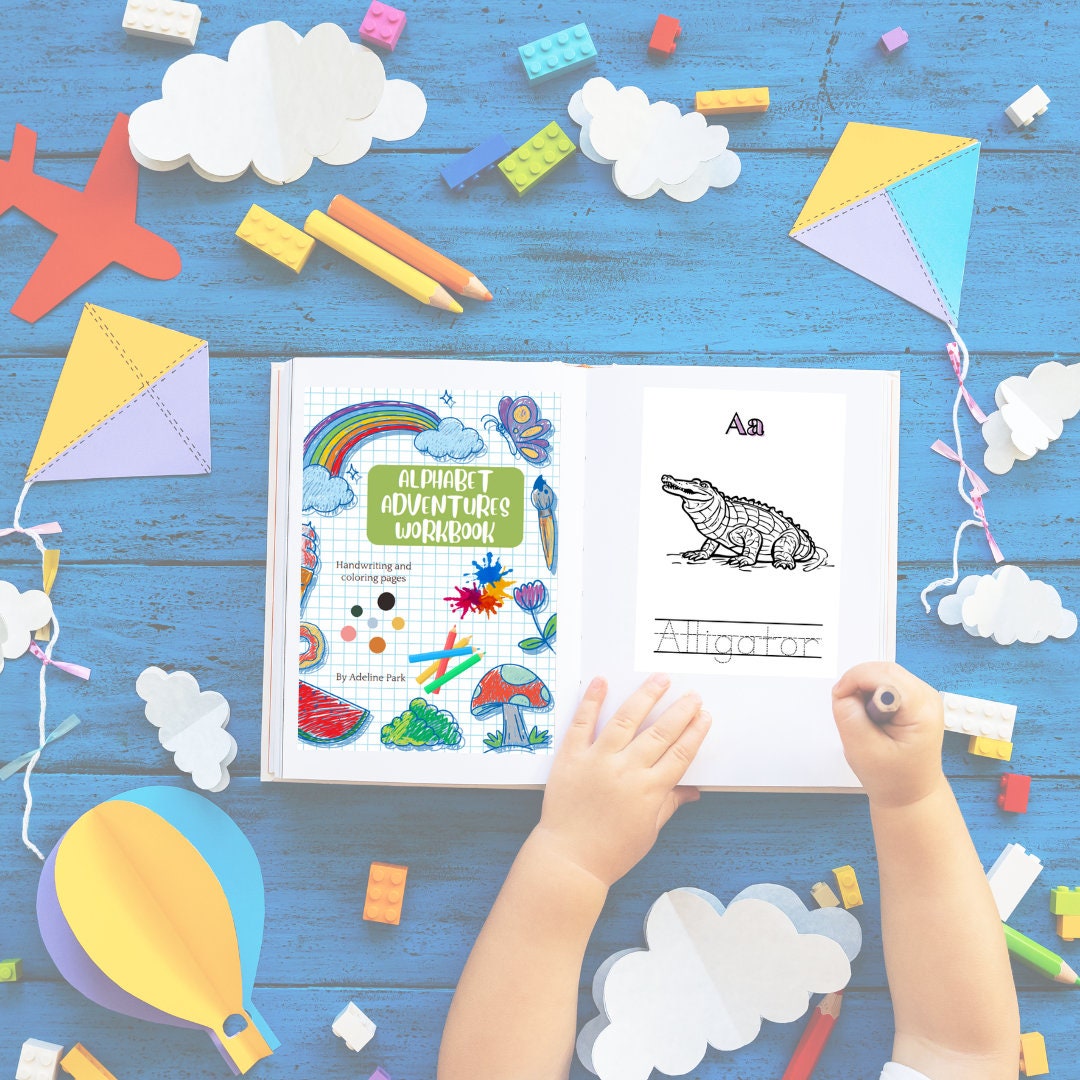 Alphabet Adventures Workbook, Colouring Book, Handwriting Book ...