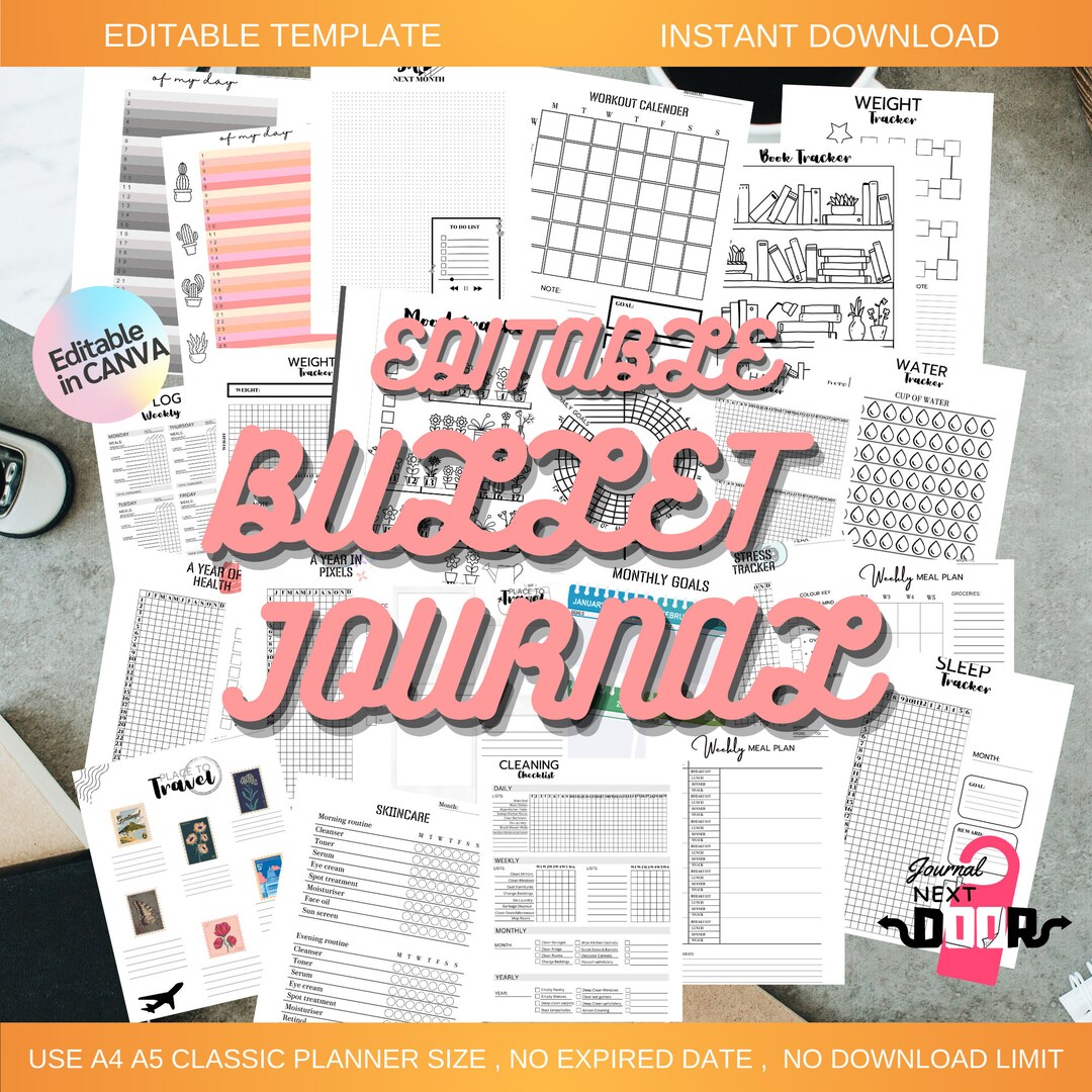Inkwellcreations: Undated Bullet Journal Bundle & Printables,bullet ...