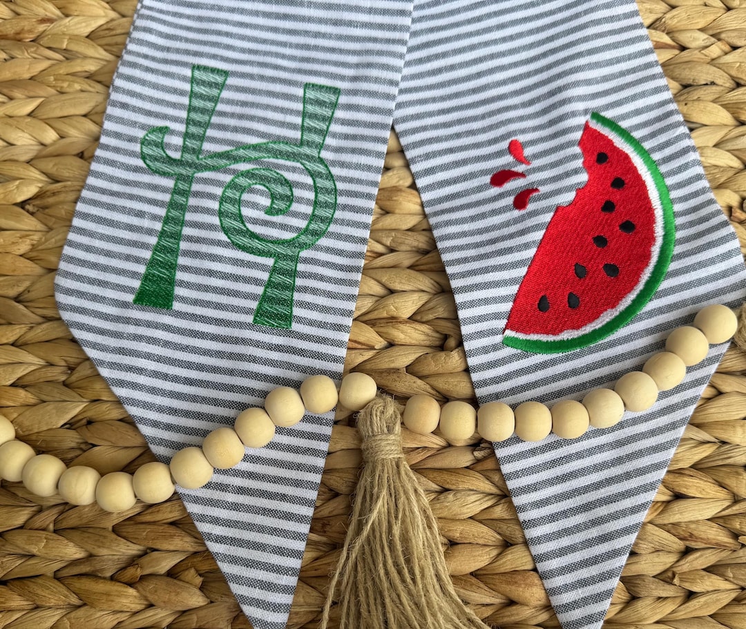 Watermelon Wreath Sash, Summer Door Hanger, Watermelon Housewarming ...