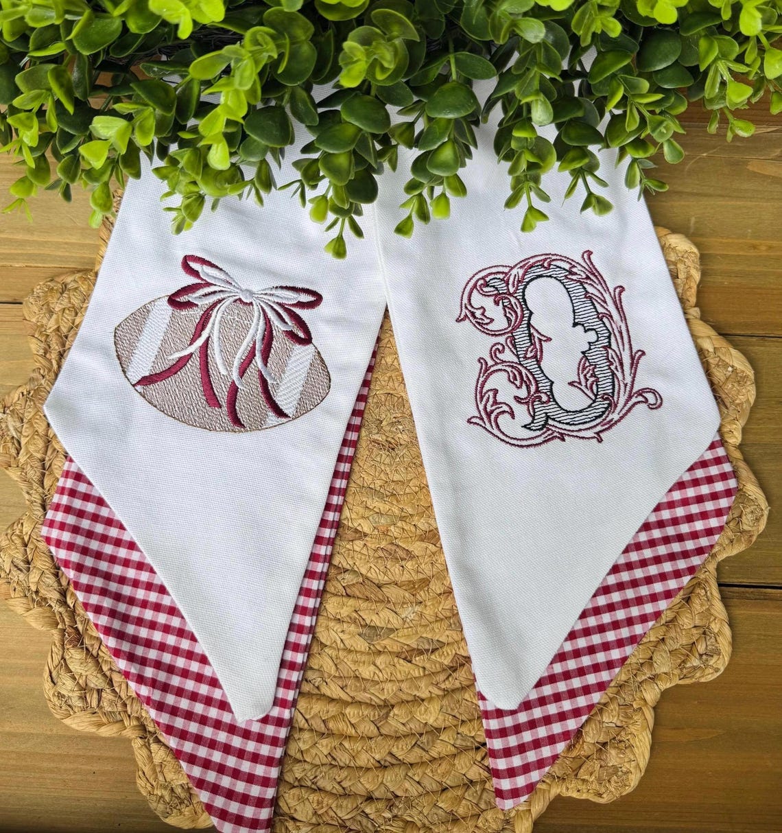 Personalized Football Wreath Sash: Embroidered Team Spirit Door Decor ...