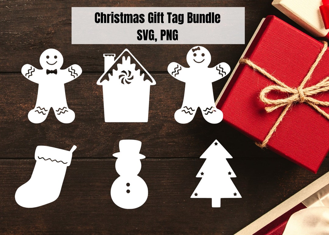 Christmas Gift Tag Bundle, Christmas Shapes SVG, PNG, JPG Instant ...