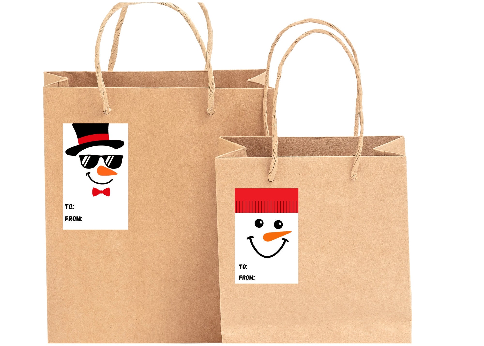 Christmas Gift Tag Sticker Bundle PNG, JPG Instant Download, Ready to ...