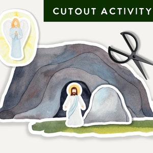 Christian Easter Activity & Scripture Cards, Kids Resurrection Story ...