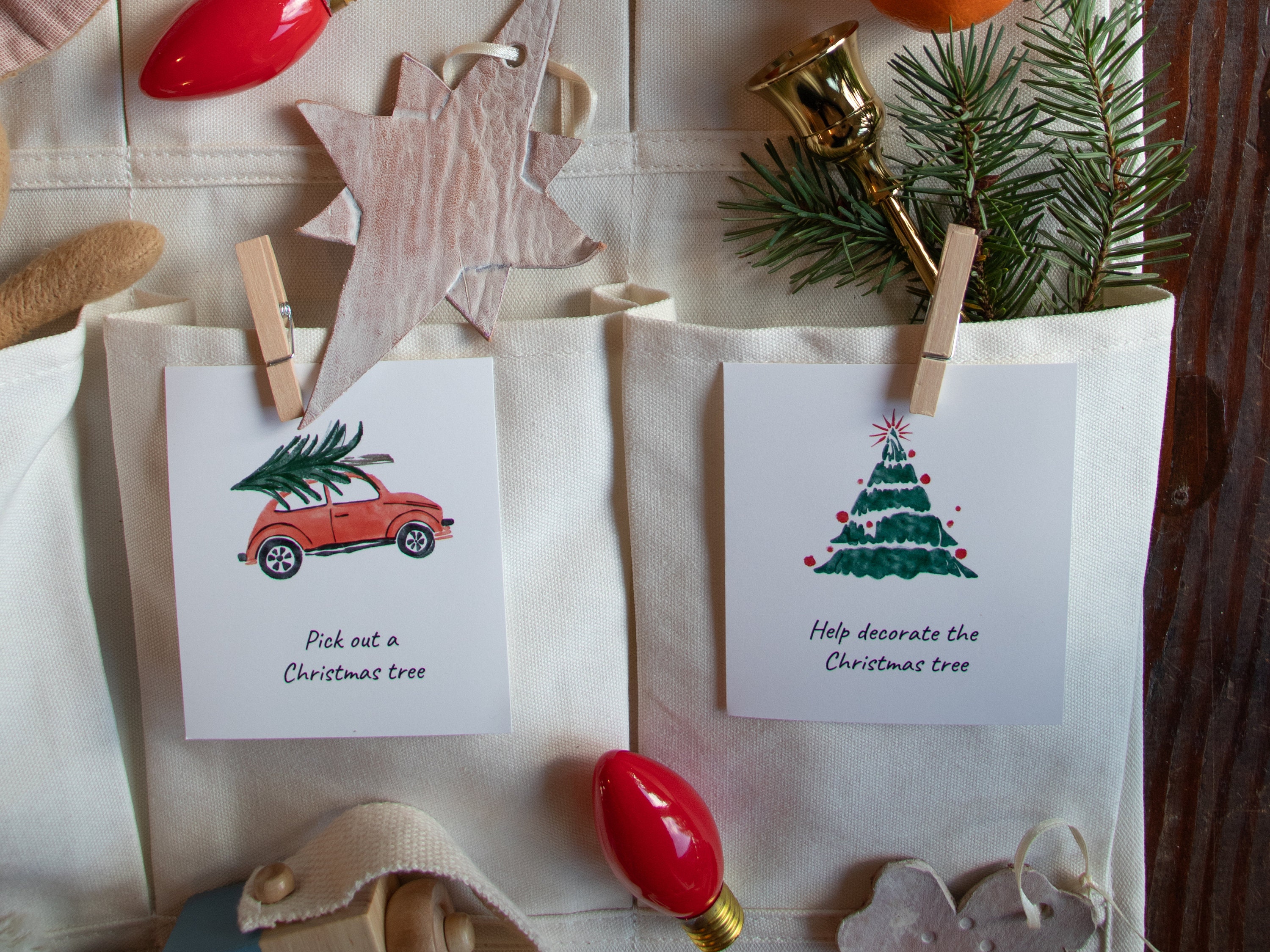 Printable Advent Calendar Cards for Canvas Wall Hanging, Toddler ...