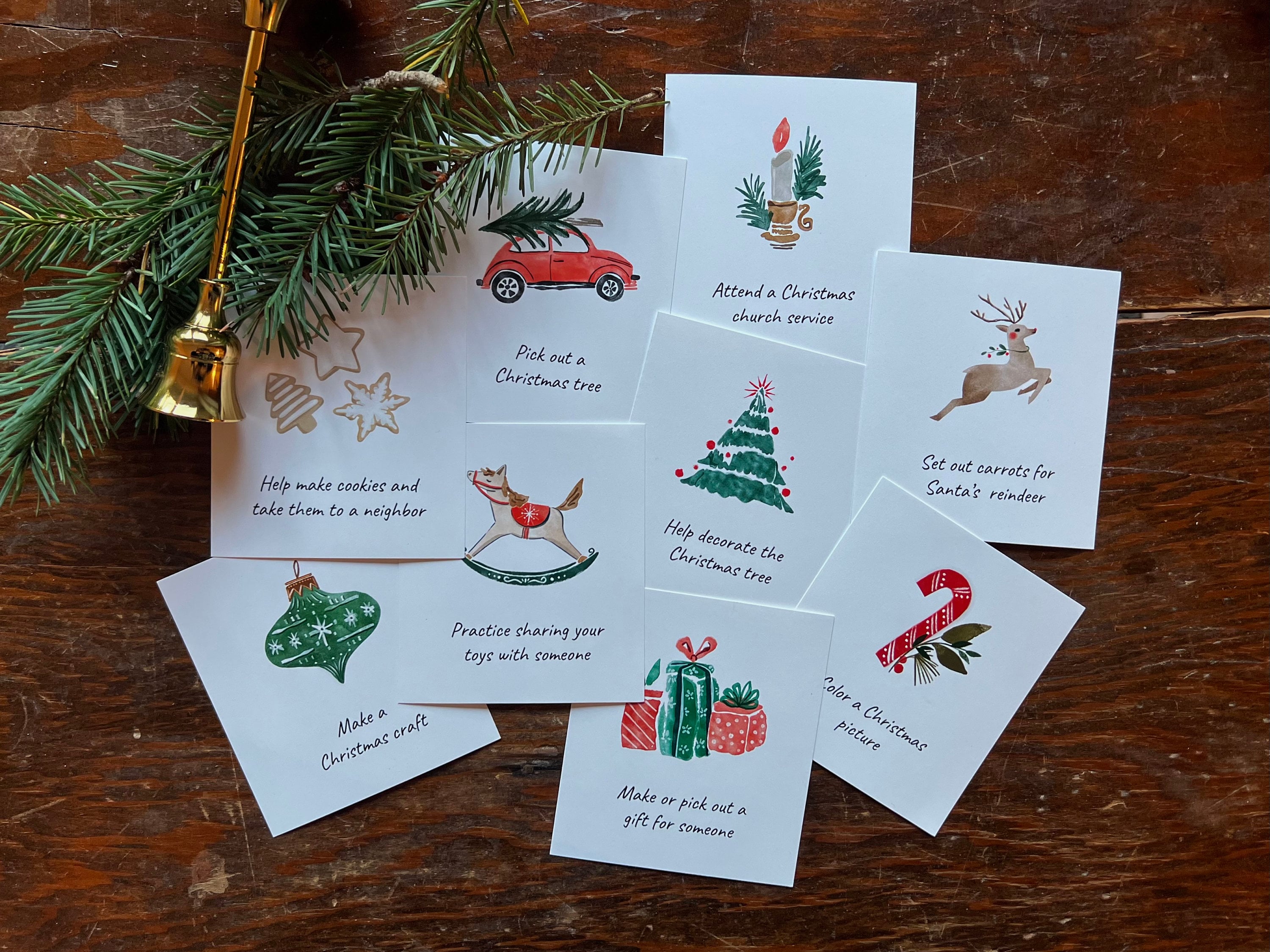 Printable Advent Calendar Cards for Canvas Wall Hanging, Toddler ...