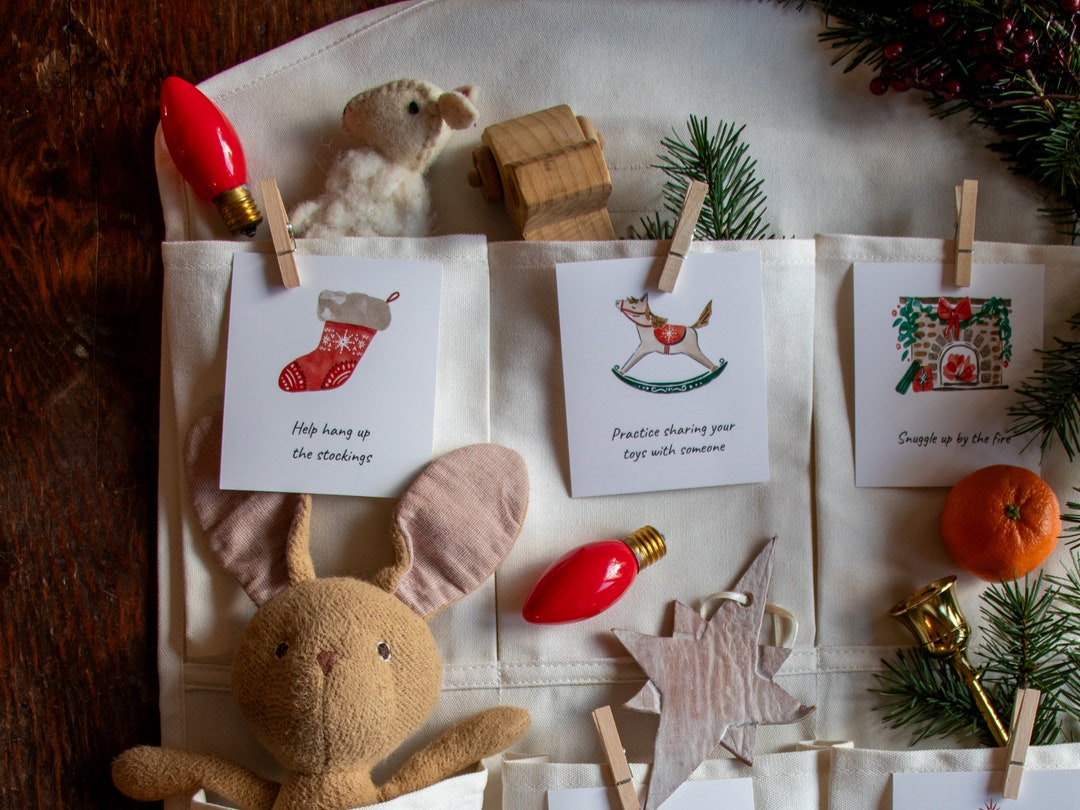 Printable Advent Calendar Cards for Canvas Wall Hanging, Toddler ...