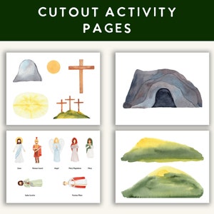 Christian Easter Activity & Scripture Cards, Kids Resurrection Story ...