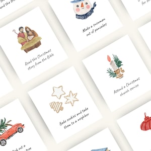 Printable Advent Calendar Cards for Canvas Wall Hanging, Kid Christmas ...