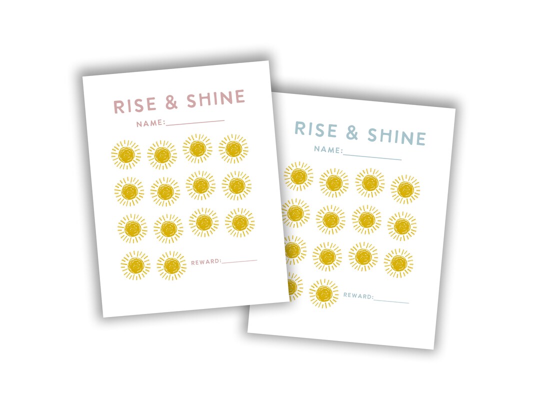 OK to Wake Reward Chart | Toddler Kids Stay in Bed | Time-to-rise ...