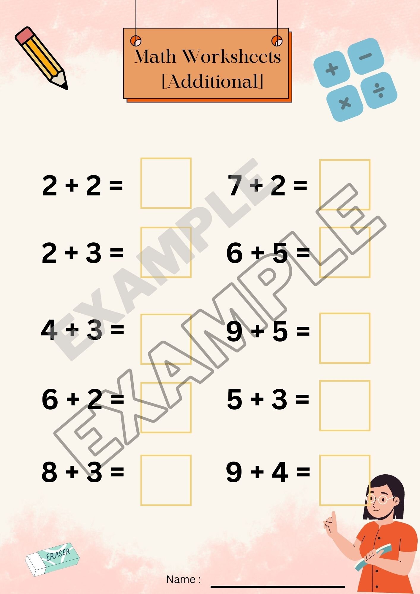 Math Worksheets for Kid - Etsy