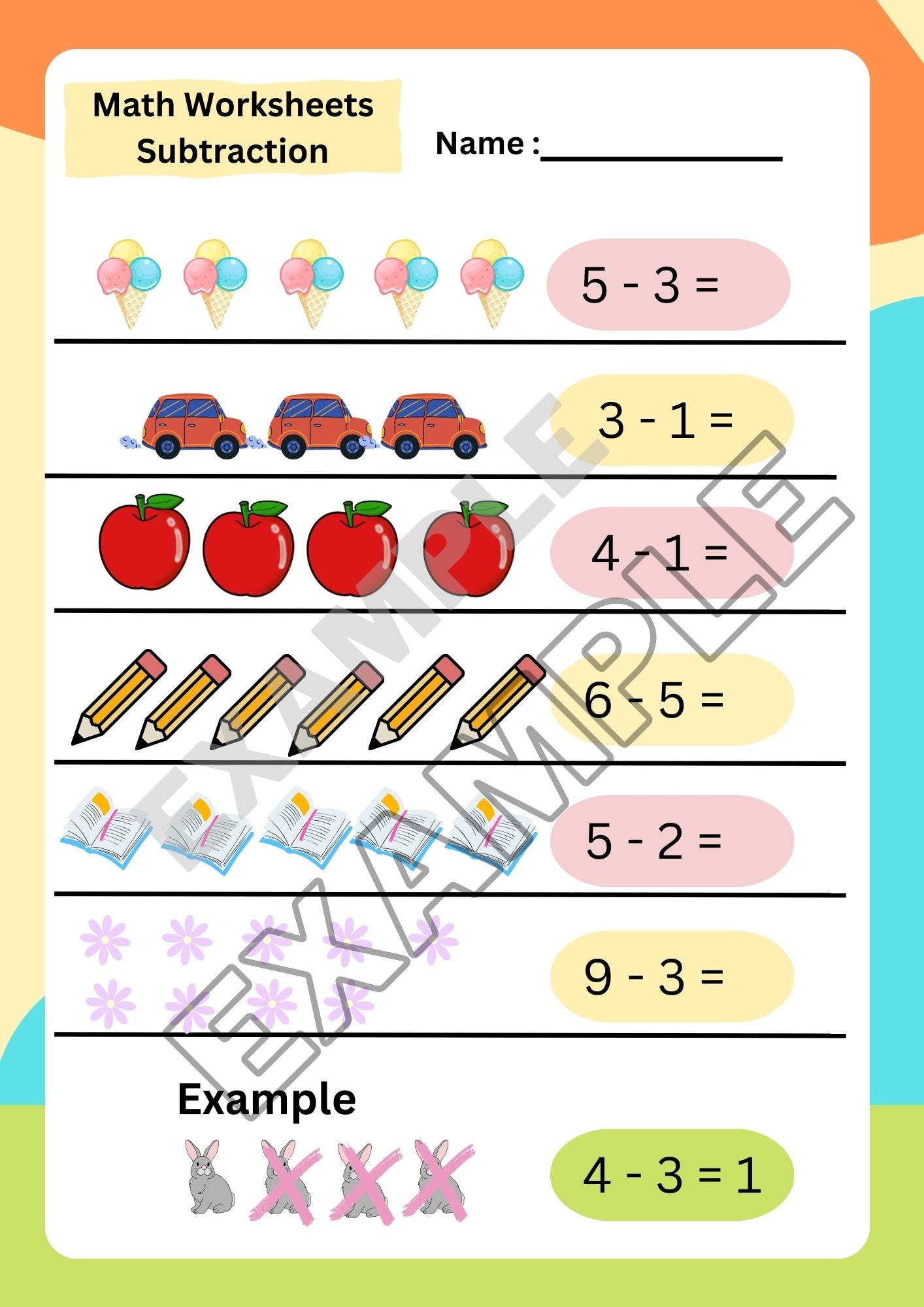 Math Worksheets for Kid - Etsy