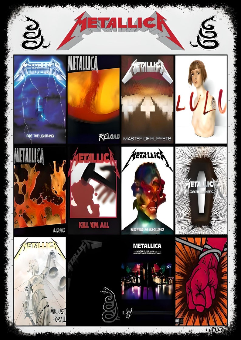Metallica Vintage Style Metal Sign Collection,rock,heavy Metal,rock ...