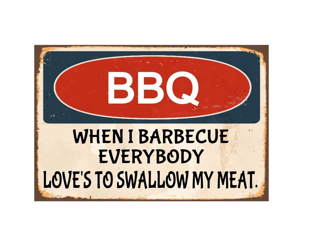 Metal Wall Sign BBQ Outdoors Garden Food Funny Summer,gifts for Him ...