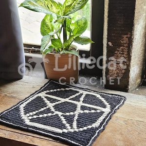 PENTAGRAM Overlay Mosaic Crochet Pattern | Pentacle Alternative Witchy ...