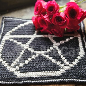 PENTAGRAM Overlay Mosaic Crochet Pattern | Pentacle Alternative Witchy ...