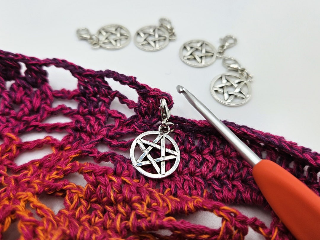 PENTAGRAM STITCH MARKERS Stitch Markers for Crochet, and Fiber Arts ...