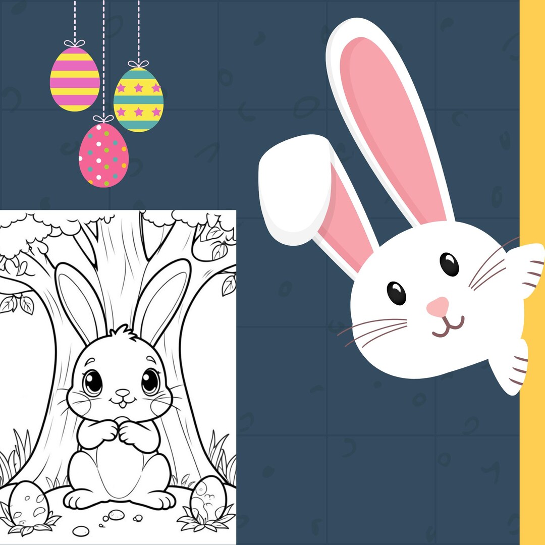 Happy Easter Coloring Pages for Kids – High-resolution Coloring Book ...