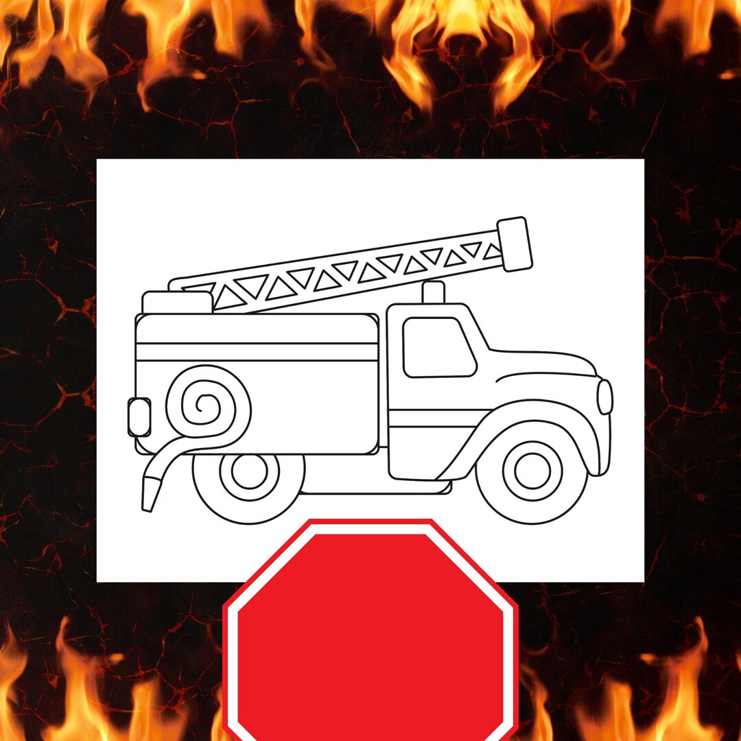 Fire Truck Adventures: A Fun Coloring Sheets for Kids - Etsy