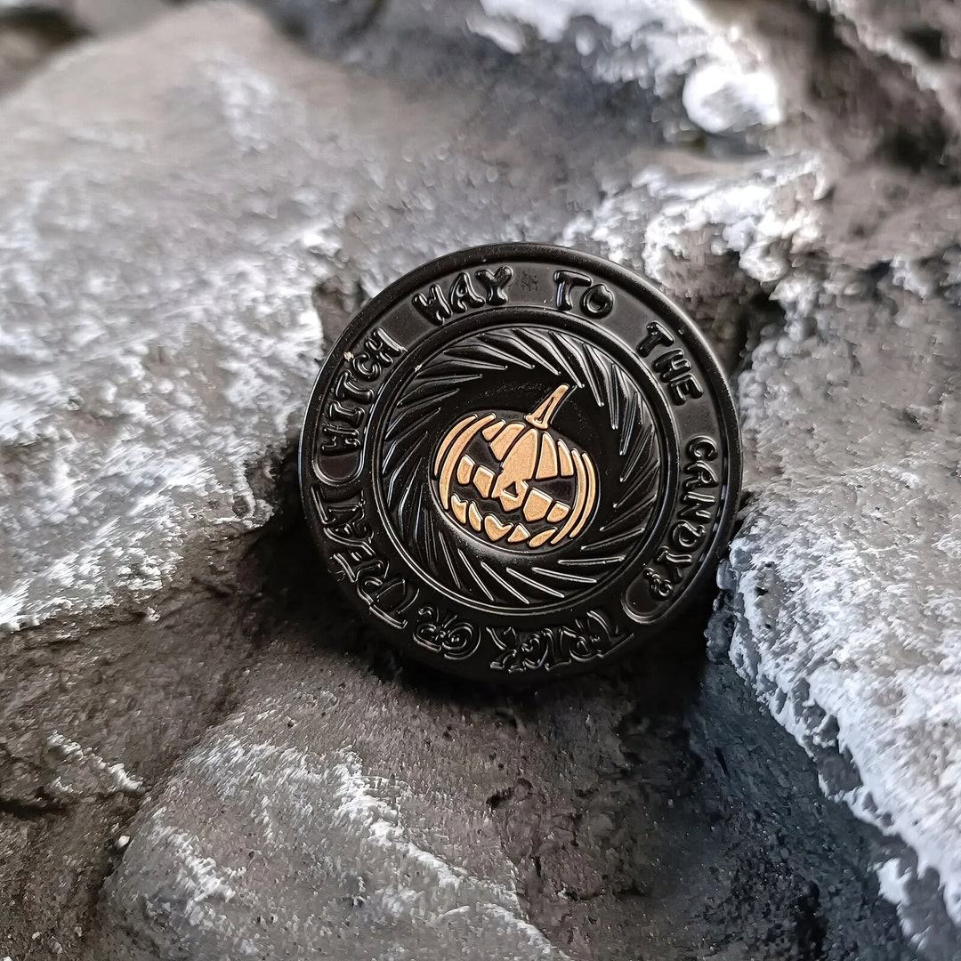 Buy Devils Pumpkin Haptic Coin EDC Fidget Spinning Coin to Clear Stress ...