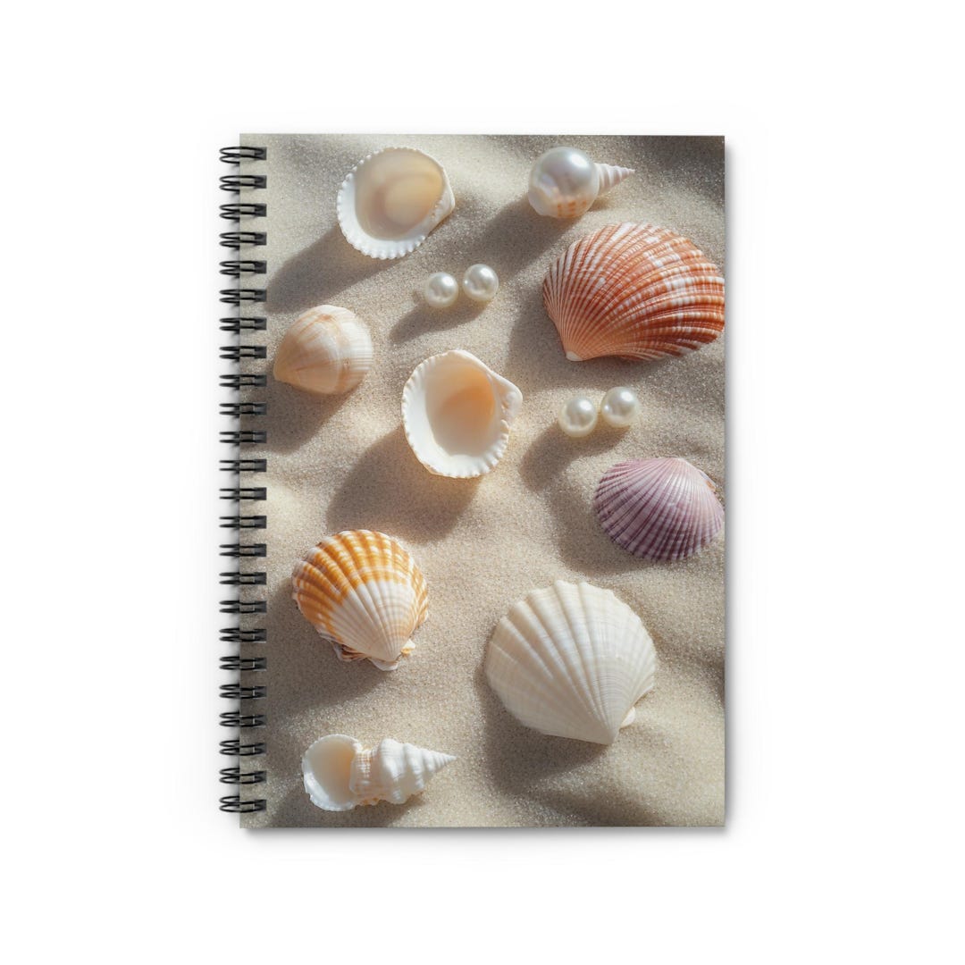 Coastal Shells Spiral Notebook - Ruled Lined Pages, Perfect for ...