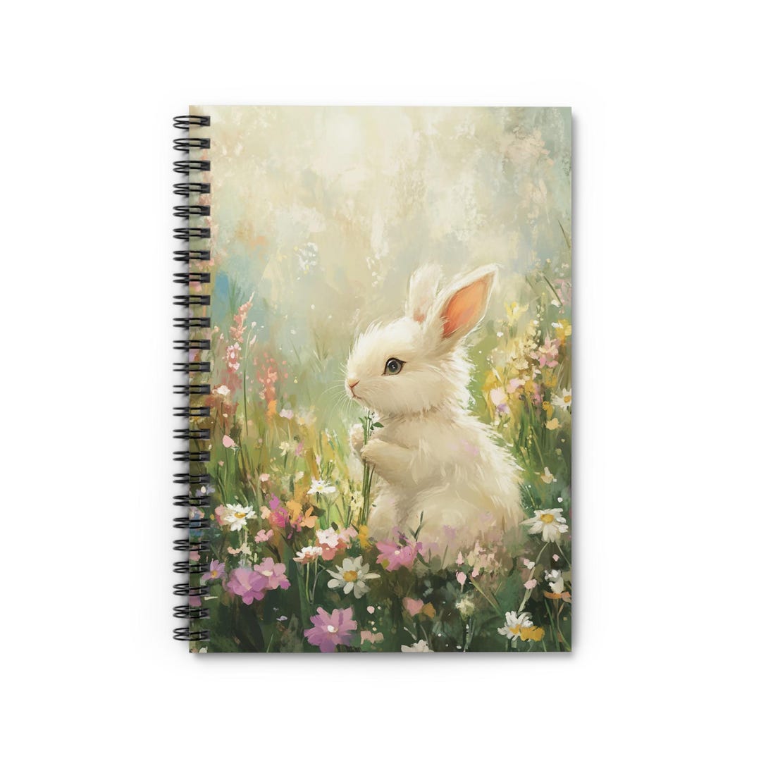 Whimsical Bunny Spiral Notebook - Cute Nature Design, Perfect for ...